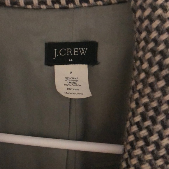 J. Crew | Jackets & Coats | Black And White J Crew Jacket Size 2 | Poshmark